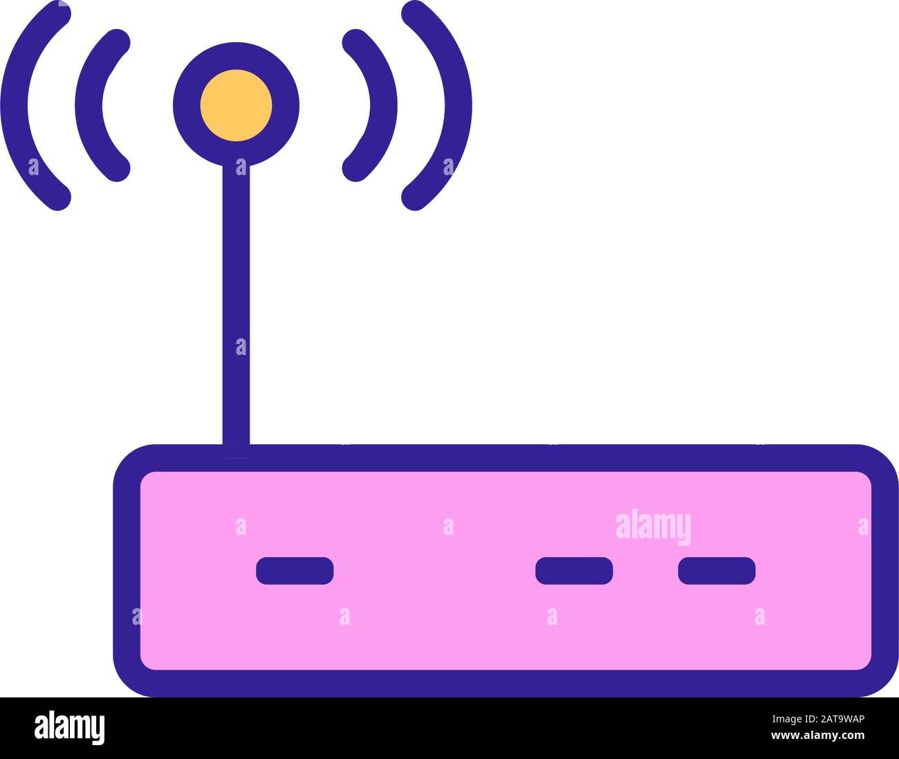 Internet modem icon vector. Isolated contour symbol illustration Stock ...
