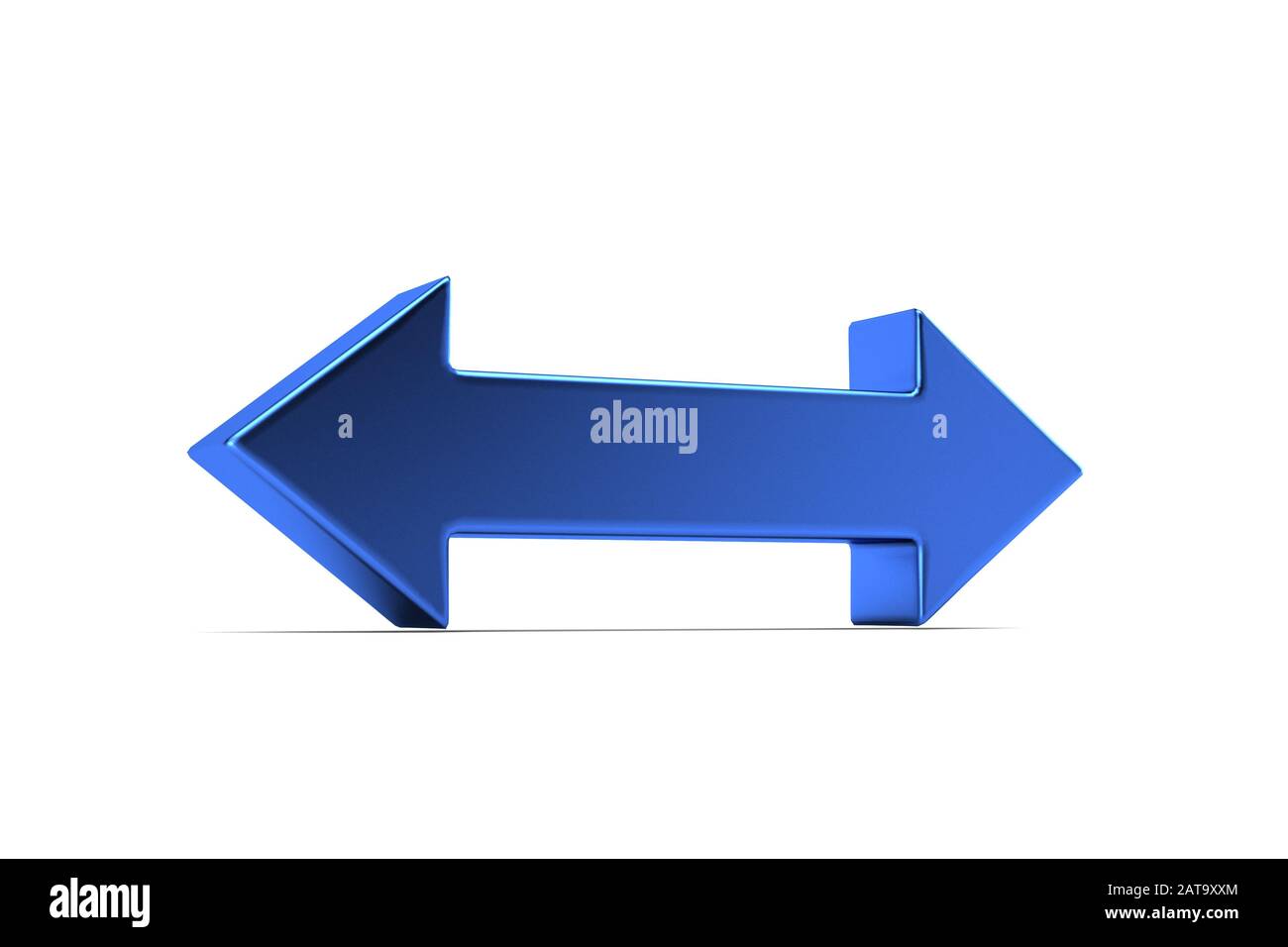 Turning arrow blue color. 3D icon rendering illustration Stock Photo ...