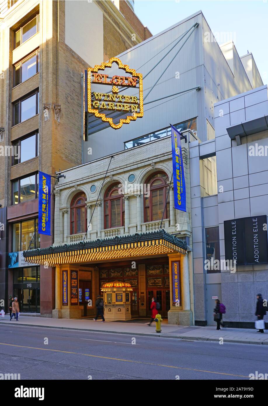 TORONTO, CANADA -30 MAR 2019- View of landmark heritage Elgin Theatre ...