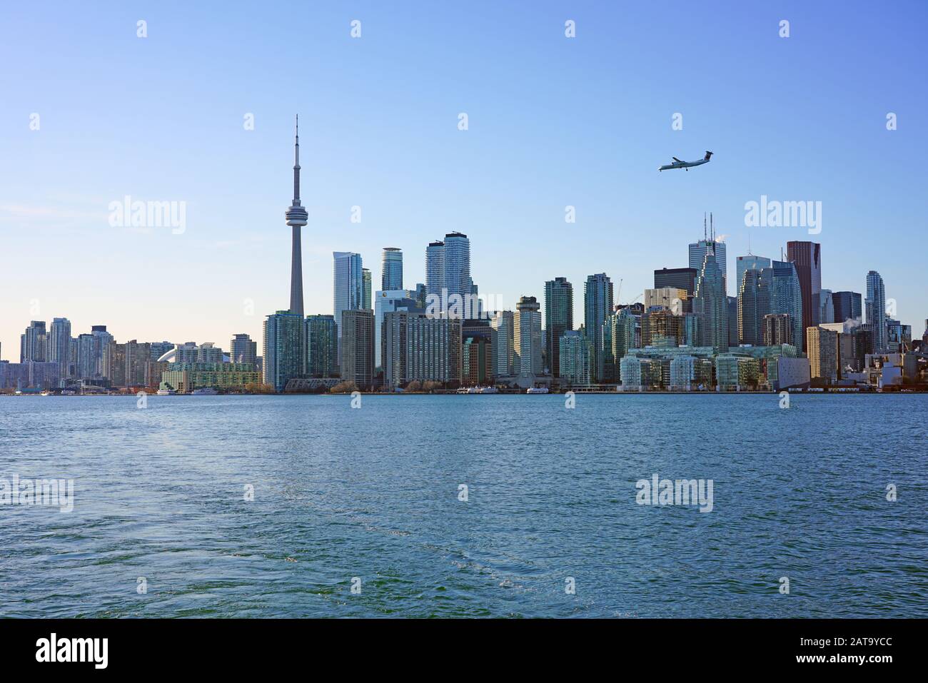 TORONTO, CANADA -26 MAR 2019- View of an airplane from Canadian airline ...