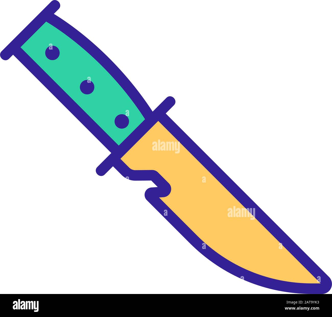 Knife for fish icon vector. Isolated contour symbol illustration Stock ...
