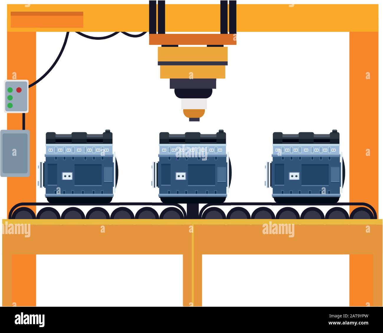 mechanic machine with car engines Stock Vector Image & Art - Alamy