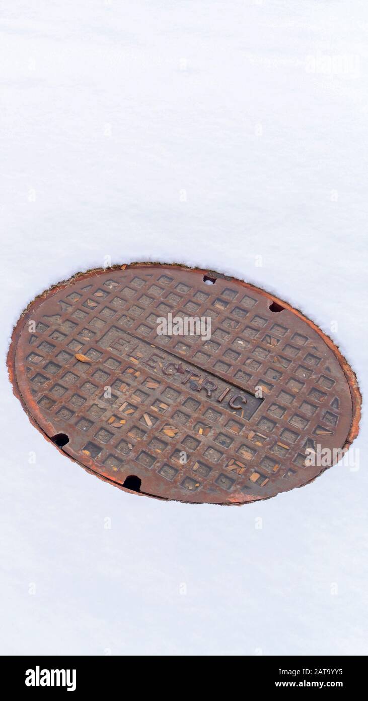 Vertical Manhole covers for electrical supply with raised checkered ...