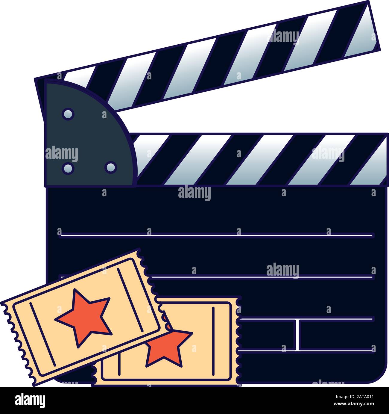 Movie clapper board tickets Stock Vector Images - Alamy