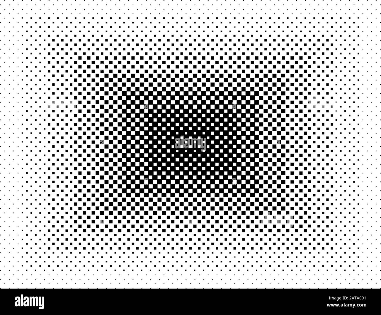 Vector Rectangular Halftone Black and White Background Stock Vector ...