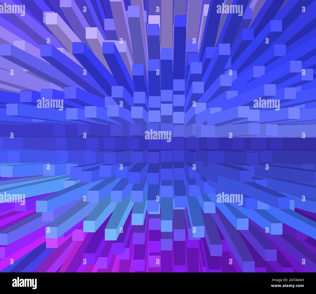 Abstract 3D Pixel Art Isometric Blowing Up Background for Design ...