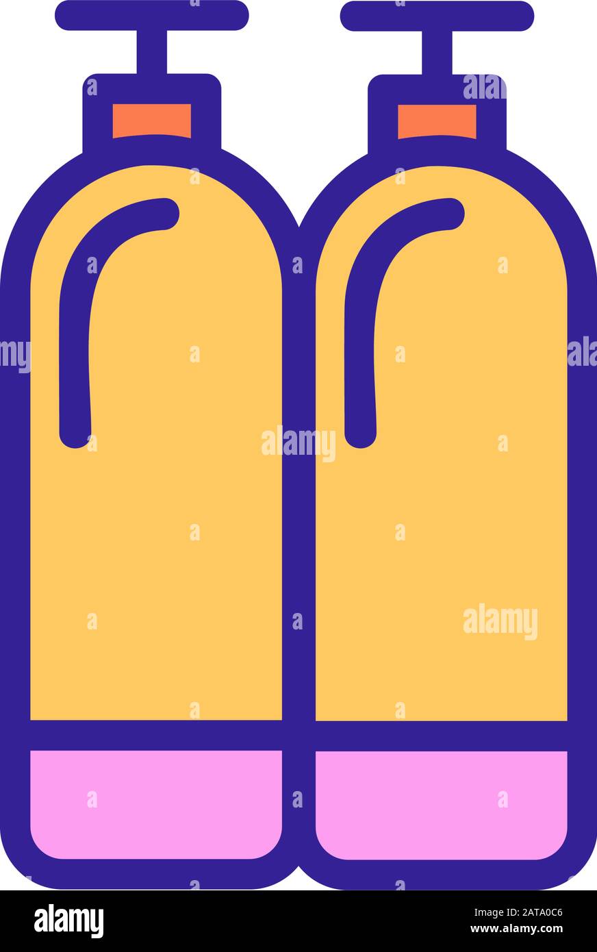 oxygen tank vector icon. Isolated contour symbol illustration Stock ...