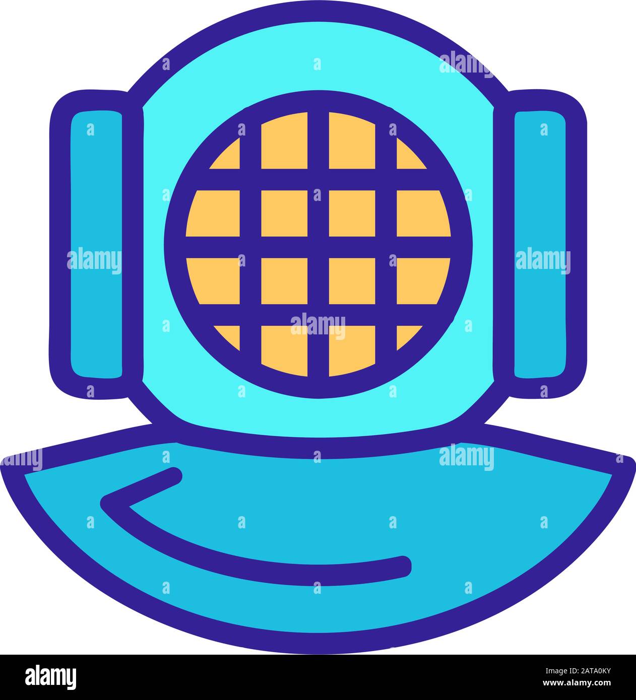 Mask scuba diver icon vector. Isolated contour symbol illustration ...