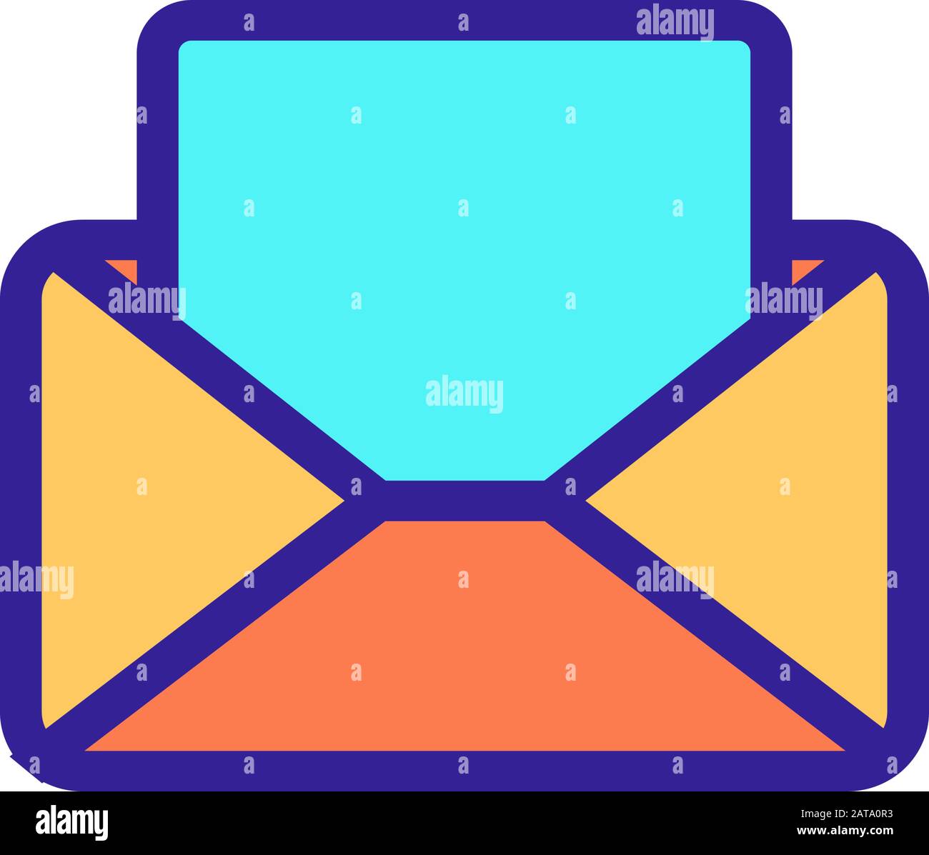 read the letter icon vector. Isolated contour symbol illustration Stock ...