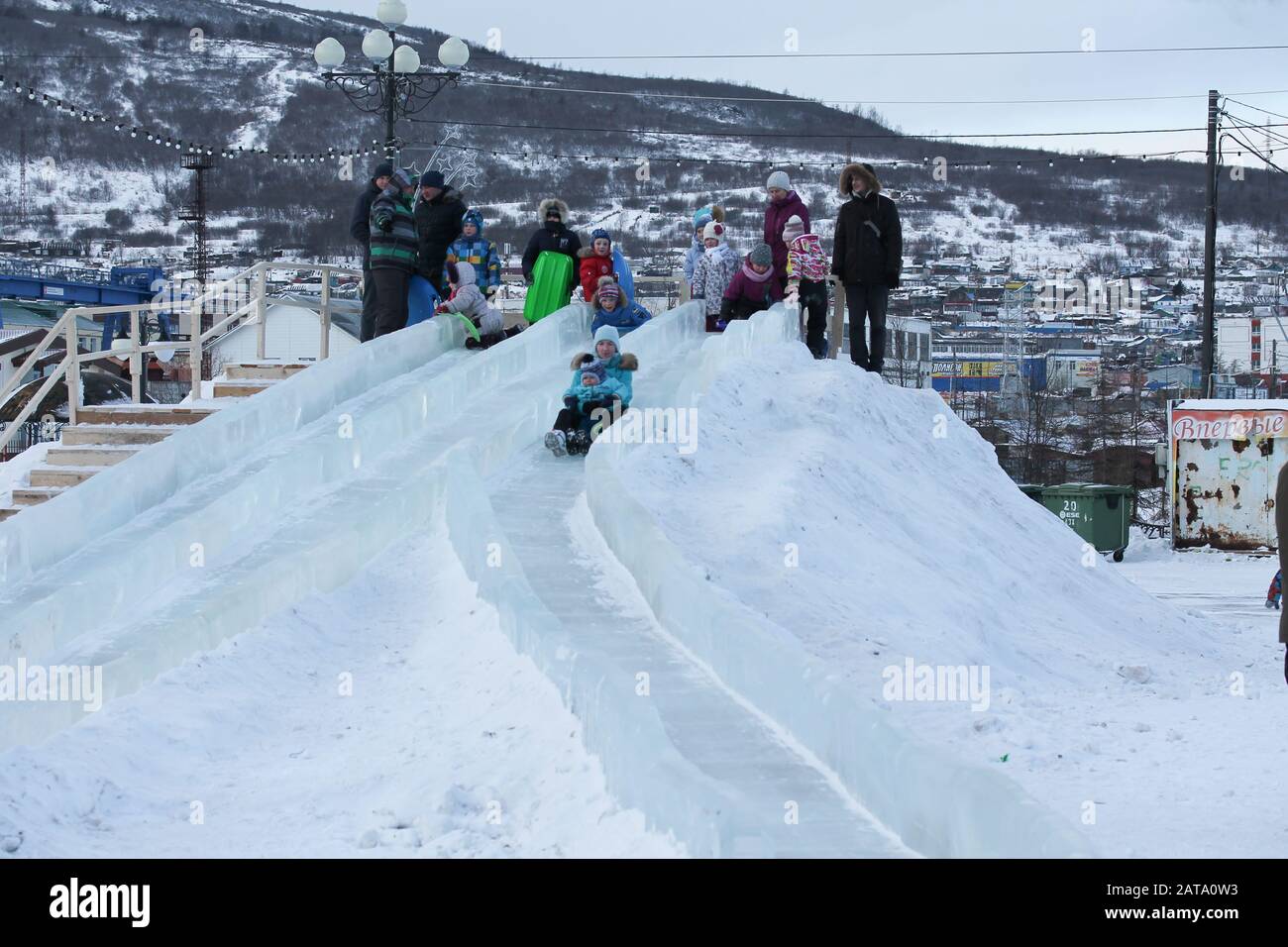 Ice slide russia hi-res stock photography and images - Alamy