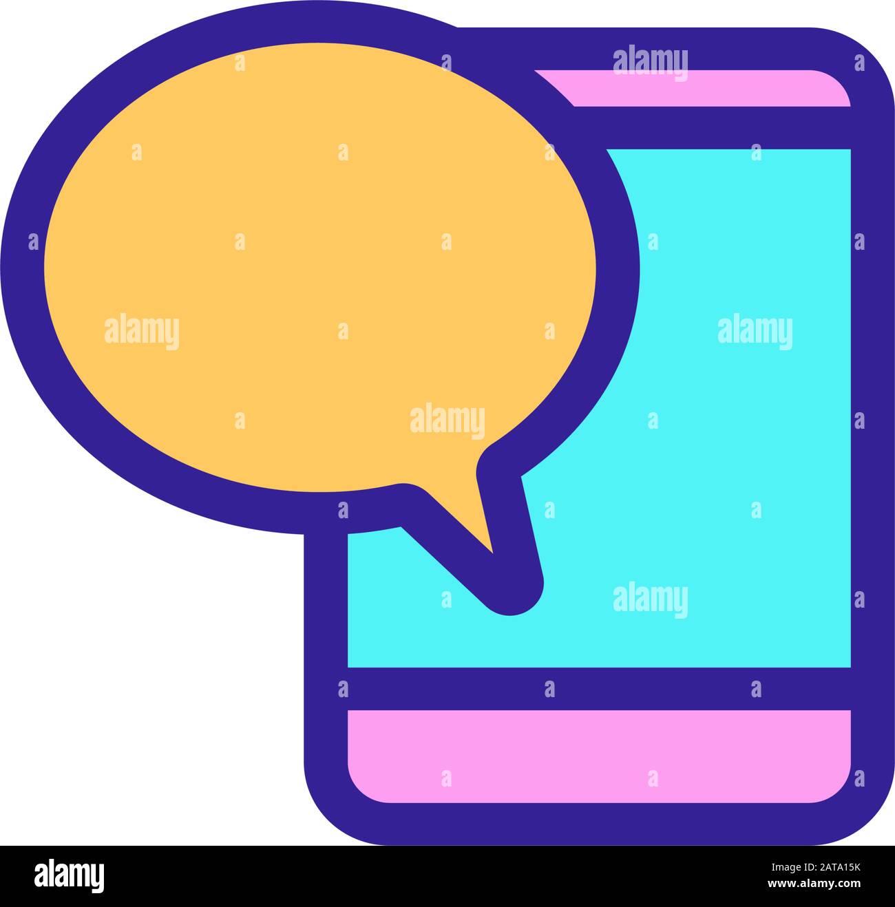 Incoming message icon vector. Isolated contour symbol illustration ...