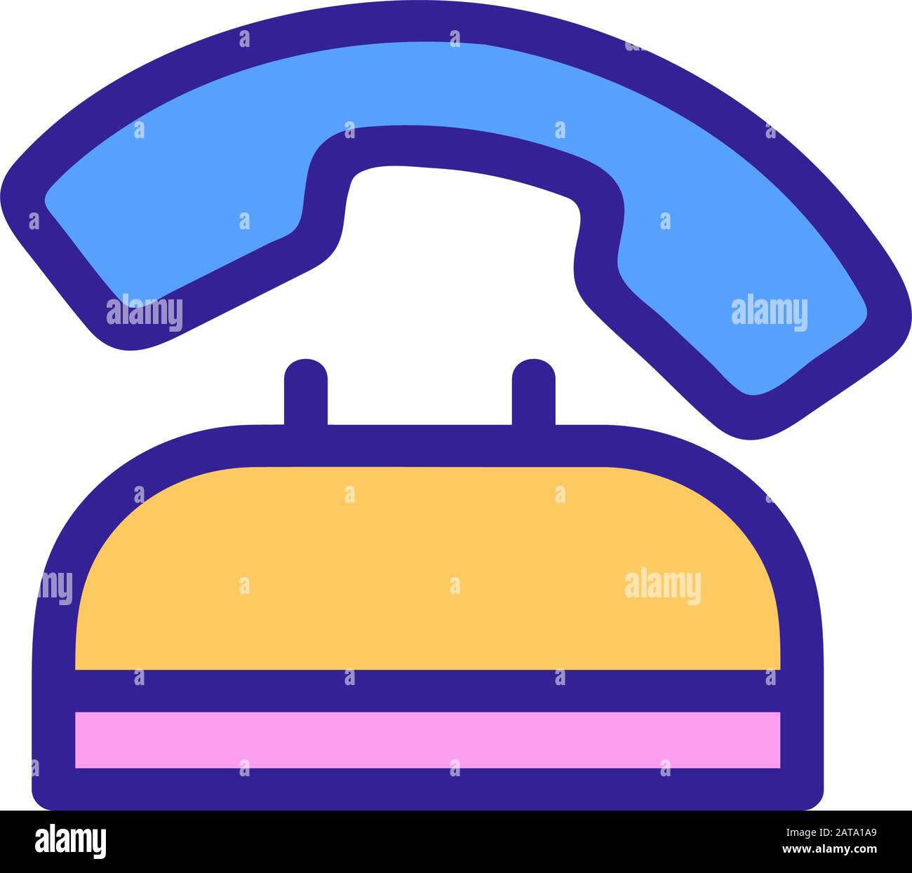 call to the working phone icon vector. Isolated contour symbol ...
