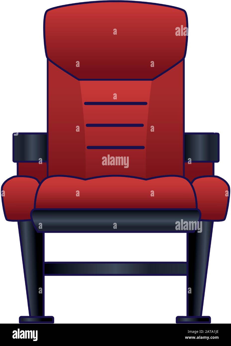 Theatre chair white background Stock Vector Images - Alamy