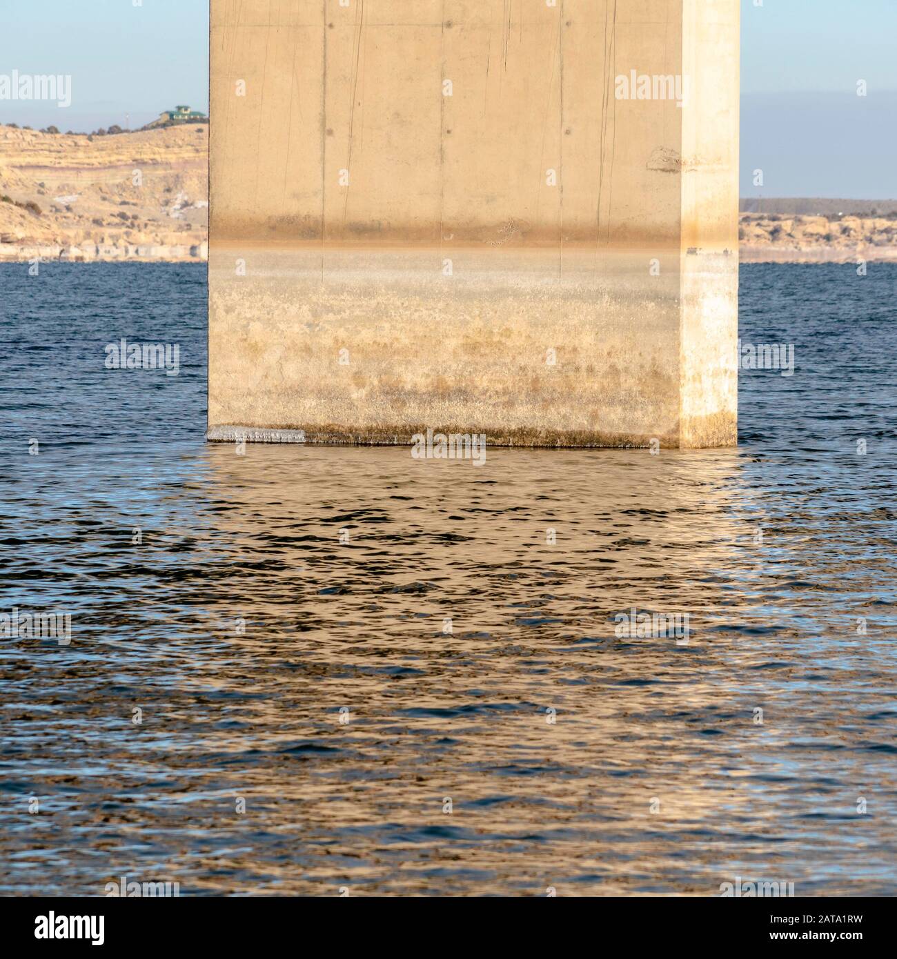 Square frame Abutment or pier foundation supporting the deck of a ...