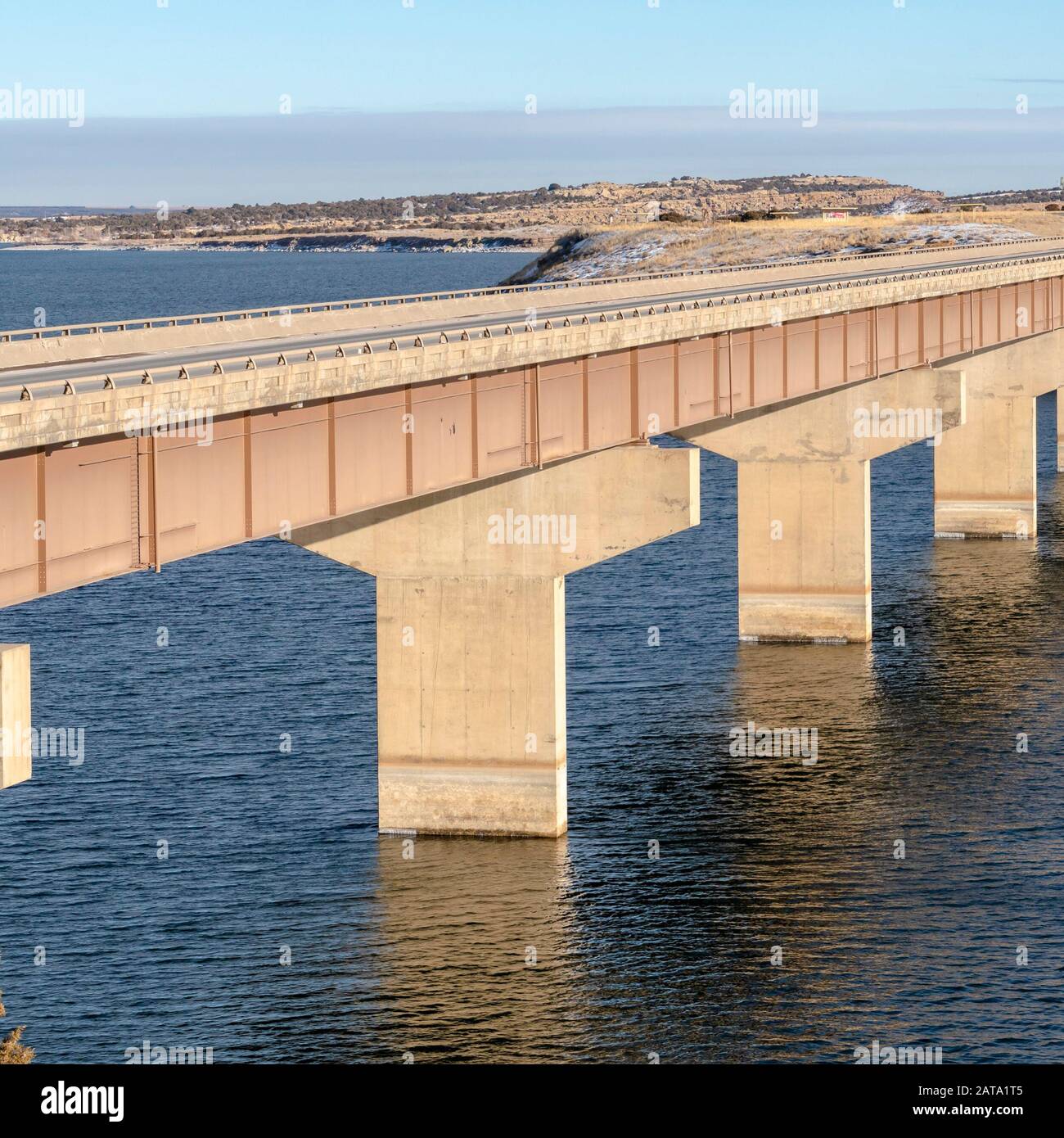 Square frame Beam bridge with deck supported by abutments or piers ...