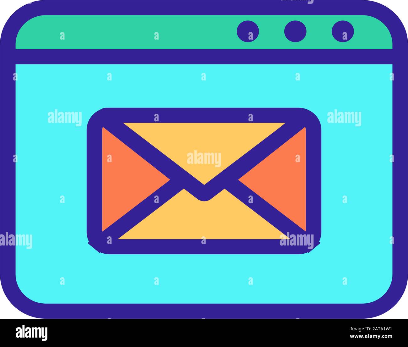 Incoming message icon vector. Isolated contour symbol illustration ...