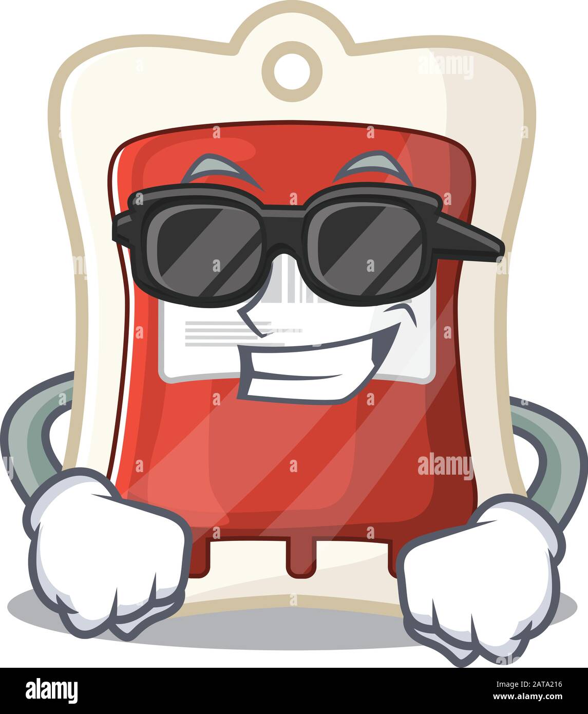 Super cool blood bag character wearing black glasses Stock Vector Image ...