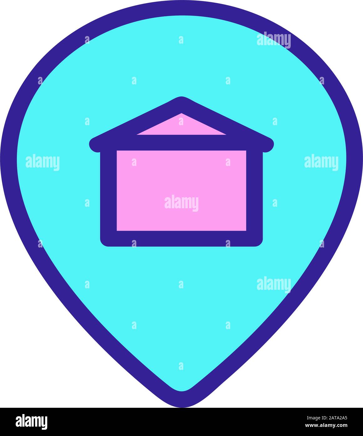 Address apartment icon vector. Isolated contour symbol illustration ...