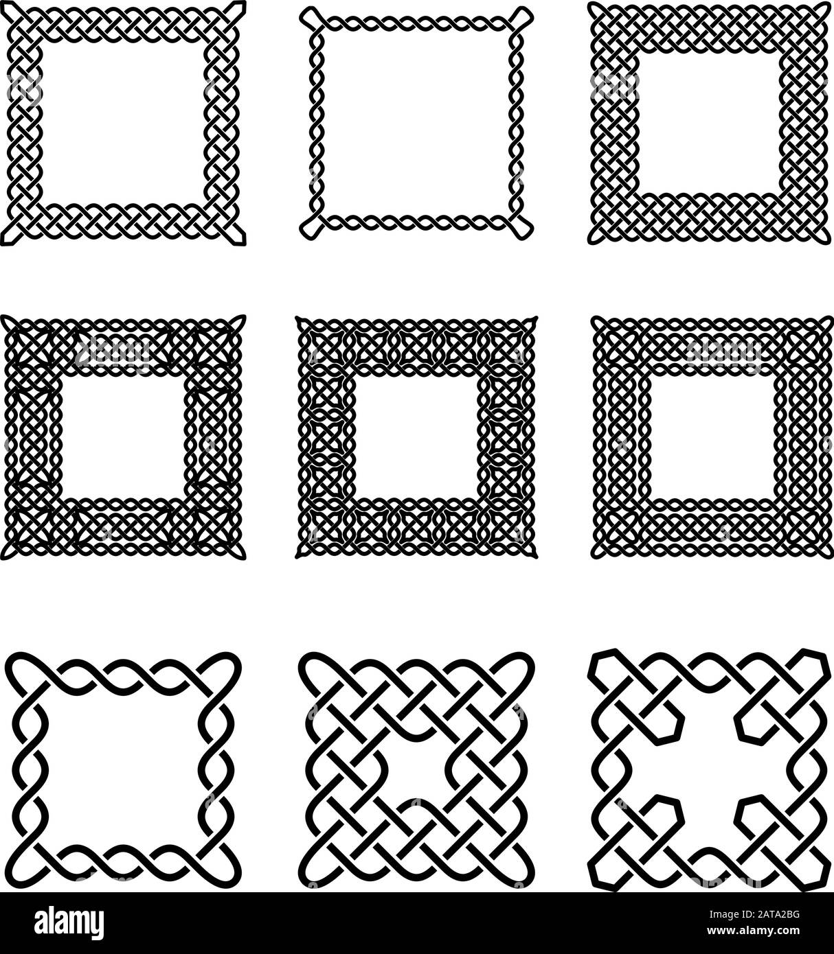 Set of Celtic Frames - Vector Ancient Pagan Scandinavian Sacred ...