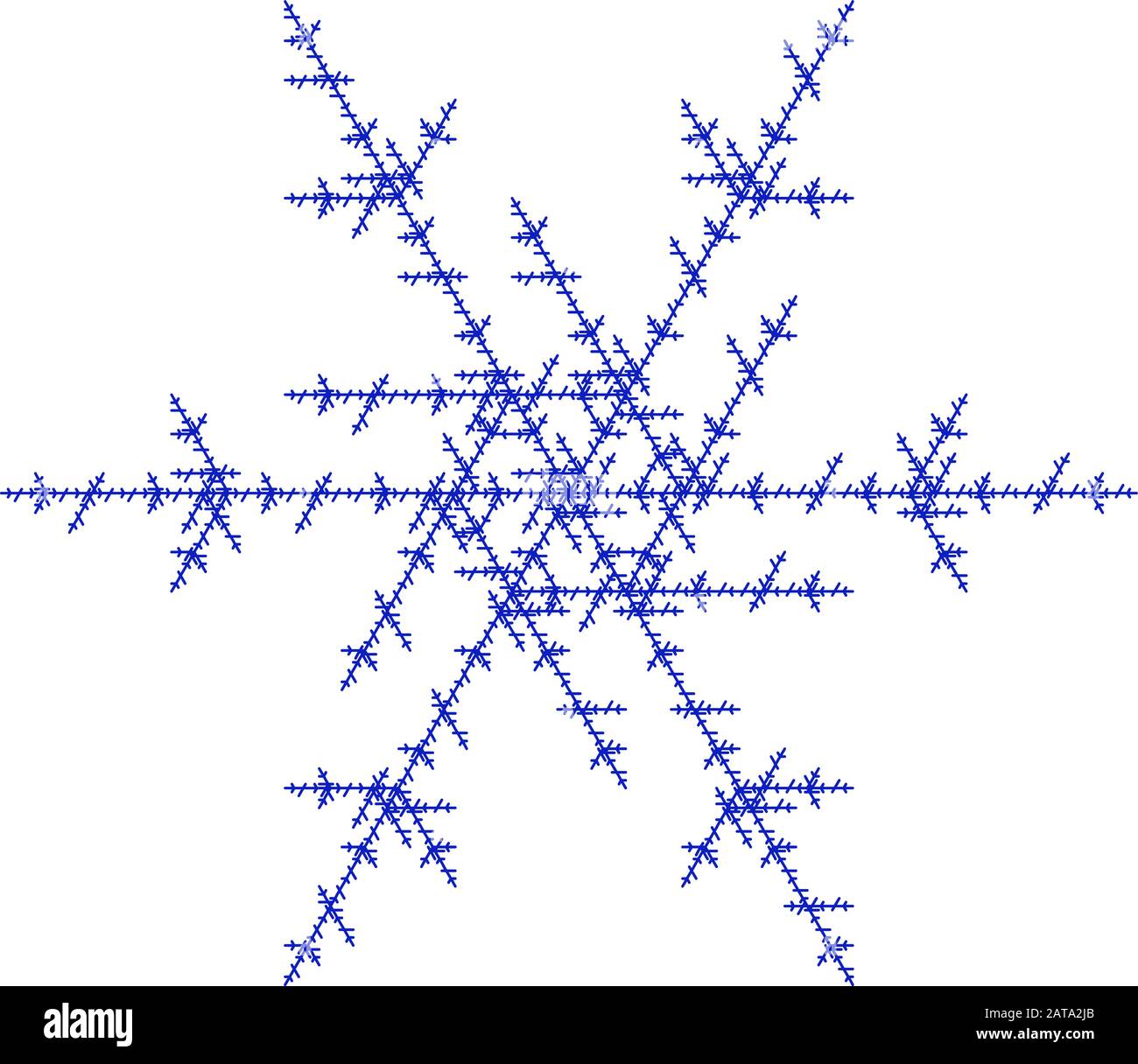 Flat Vector Computer Generated Koch Snowflake L-system Fractal ... Flat Vector Computer Generated Koch Snowflake L-system Fractal ...