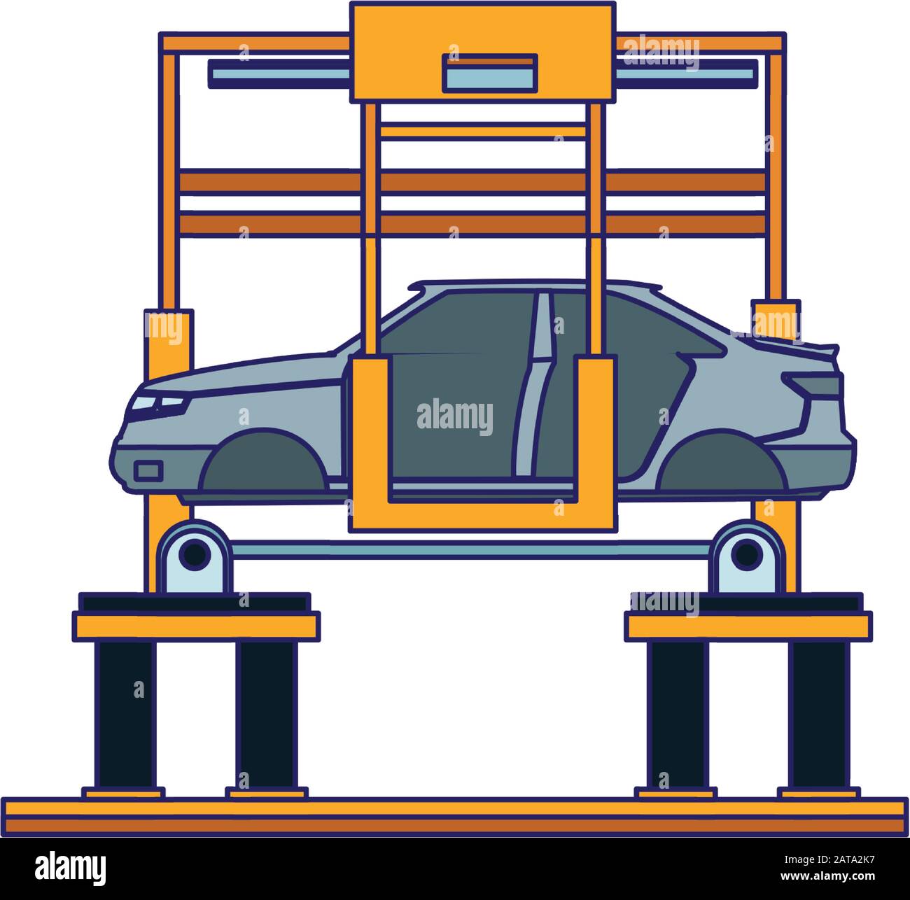 car body on lifting machine icon Stock Vector Image & Art - Alamy