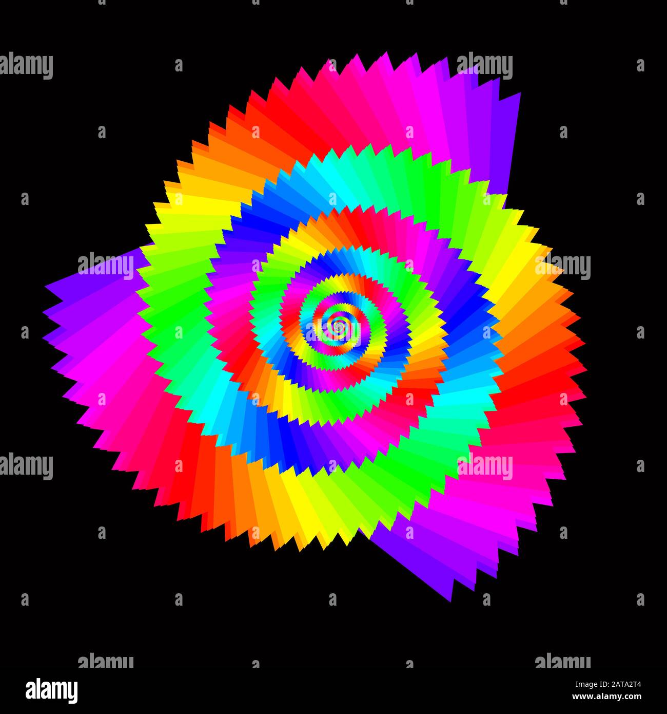 Vector Iridescent Phyllotaxis Vortex Round Shape - Generative Art Stock ...