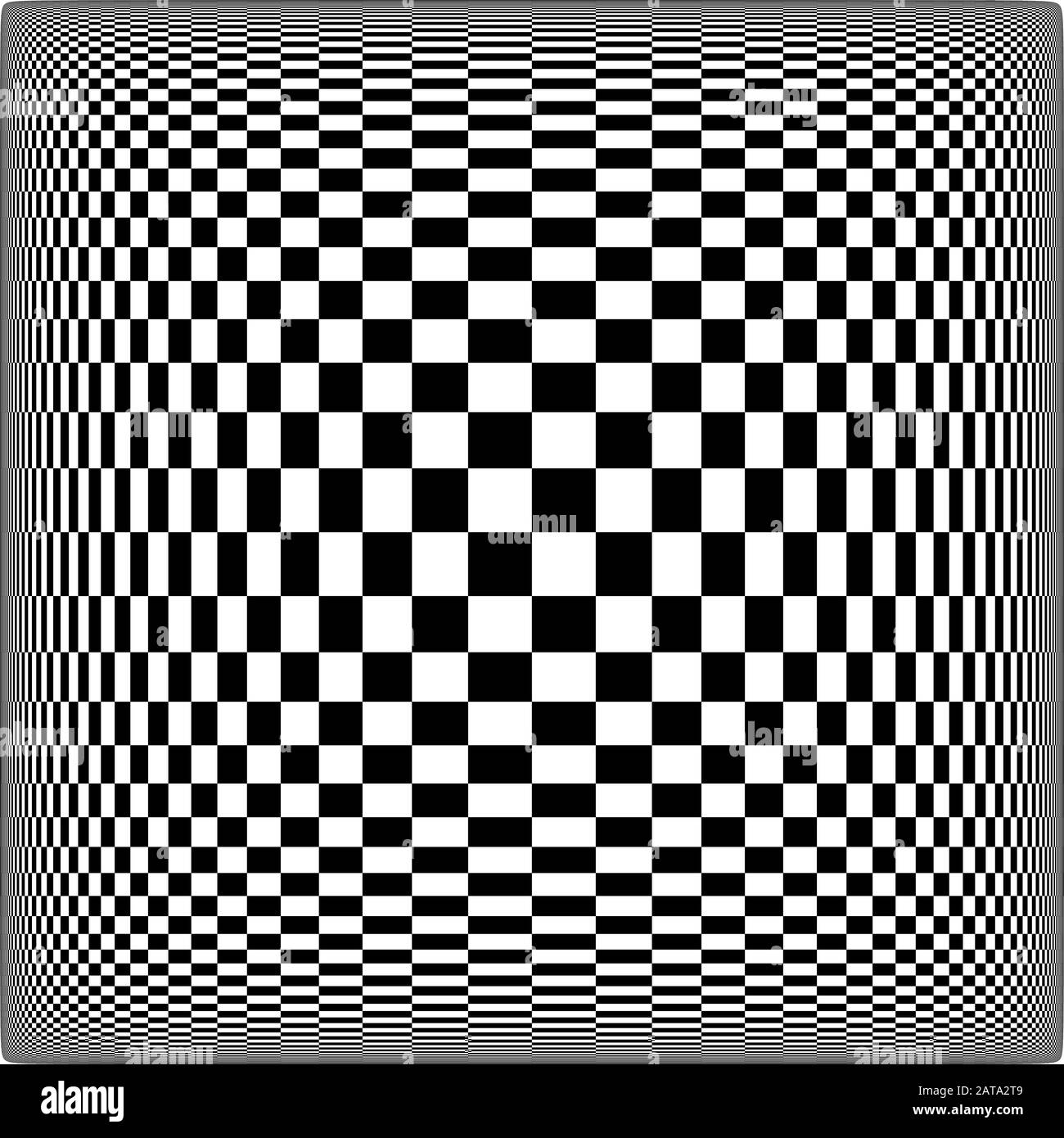 Checkered Displacement - Optical Illusion - Vector Illustration Stock ...
