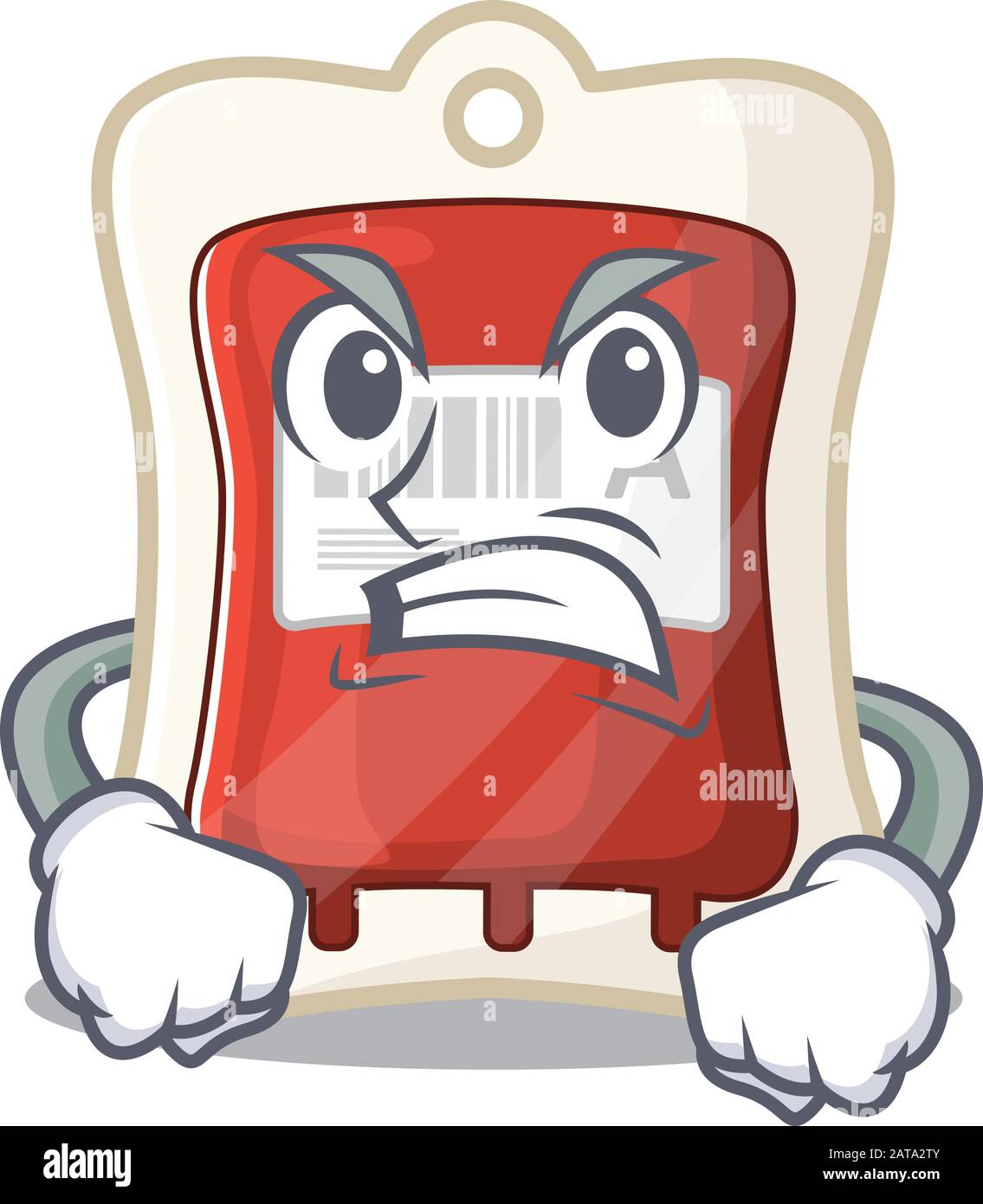 Blood bag cartoon character design having angry face Stock Vector Image ...