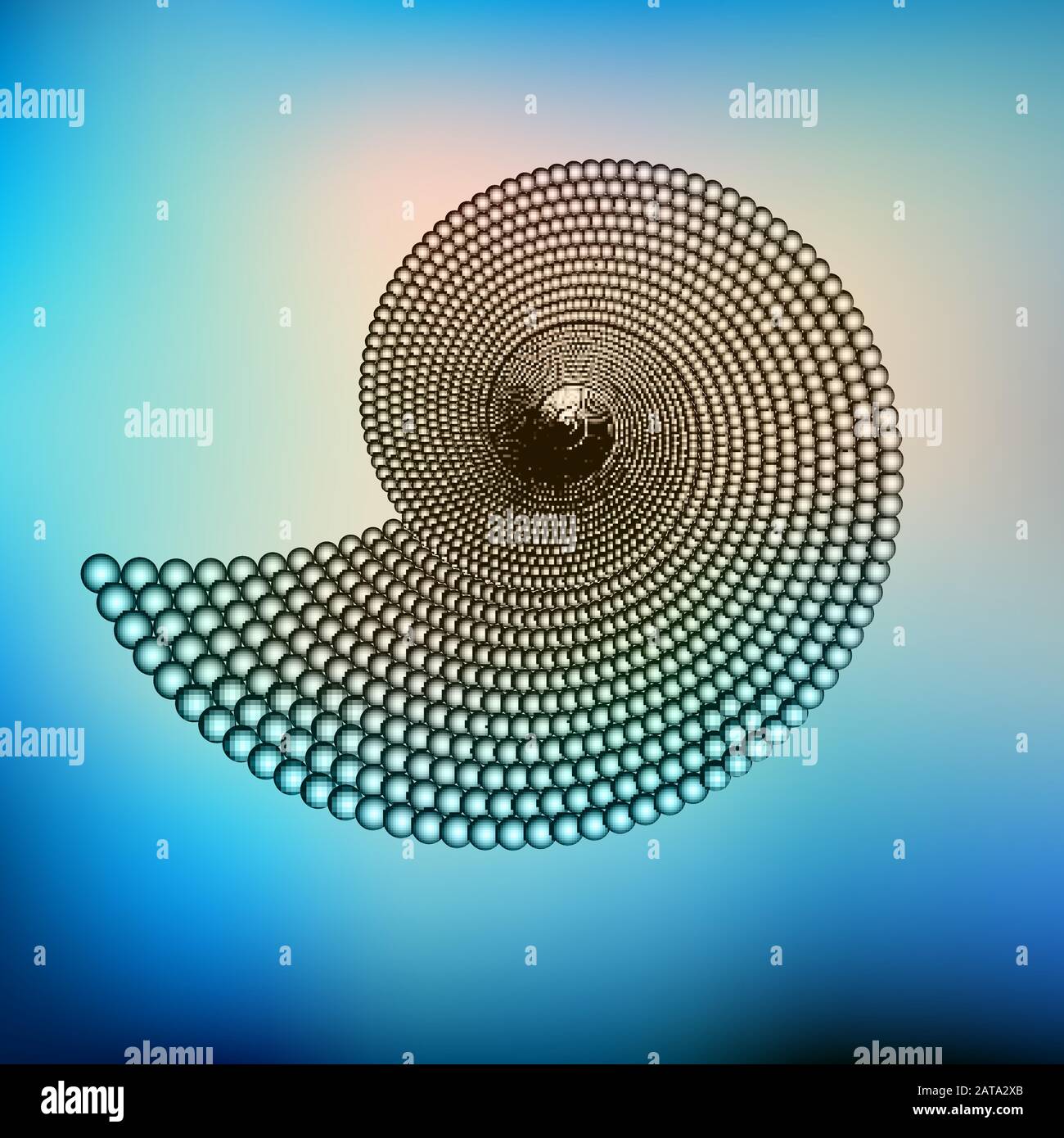 Vector Computer Generated Beaded Helix Fractal - Generative Art Stock ...