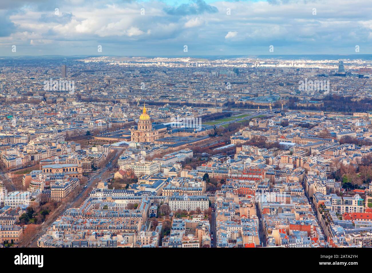 aerial view of Paris city Stock Photo - Alamy
