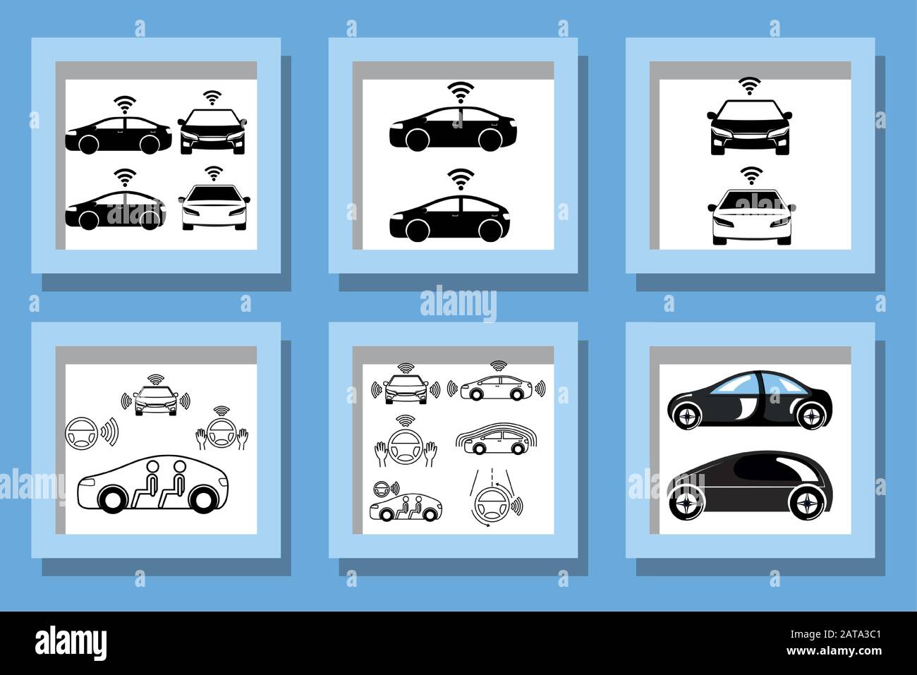 Cars traffic signal Stock Vector Images - Alamy