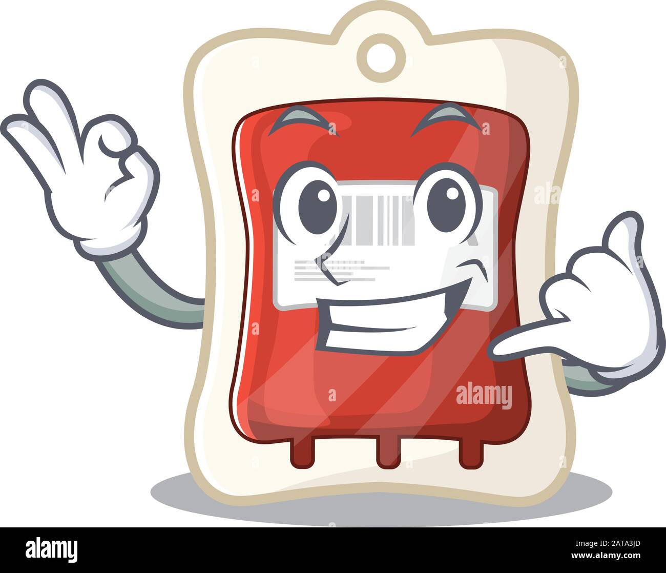 Call me funny blood bag mascot picture style Stock Vector Image & Art ...