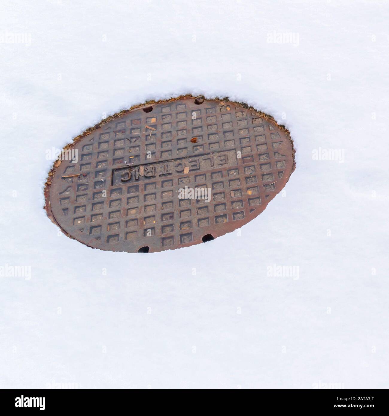 Square frame Manhole covers for electrical supply with raised checkered ...