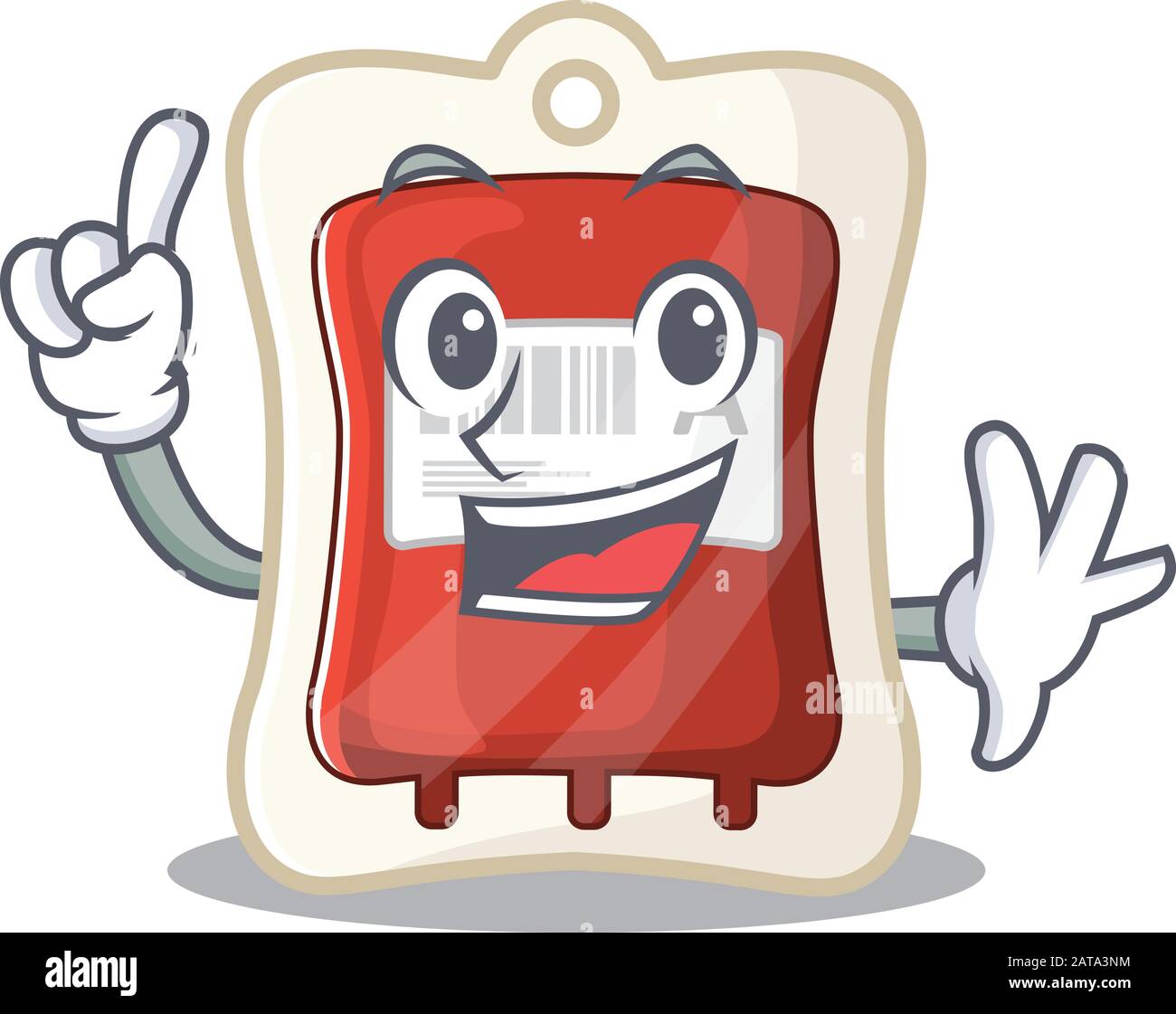 One Finger blood bag in mascot cartoon character style Stock Vector ...