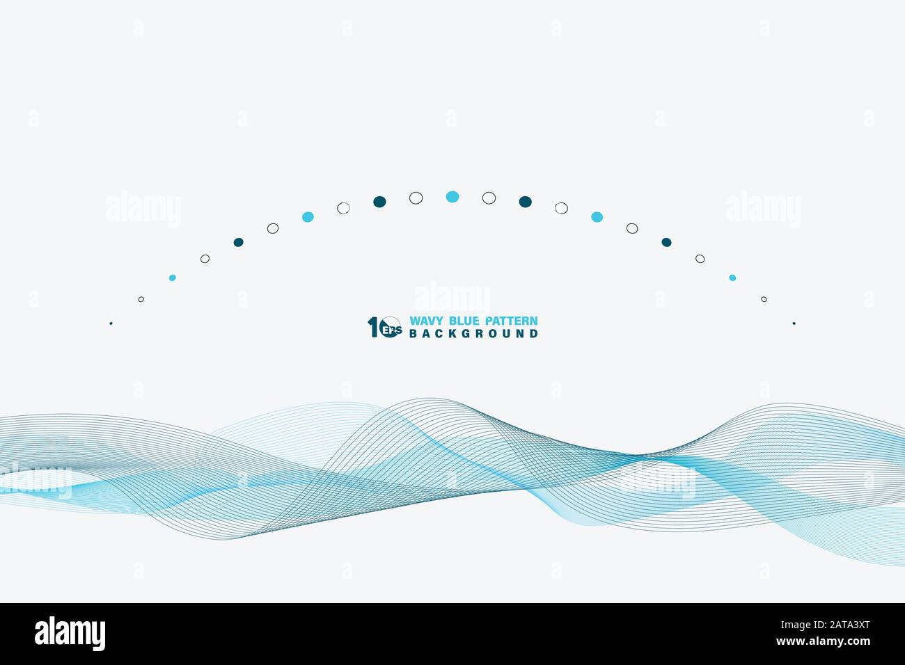 Abstract blue wavy design of cover pattern artwork background. Decorate ...