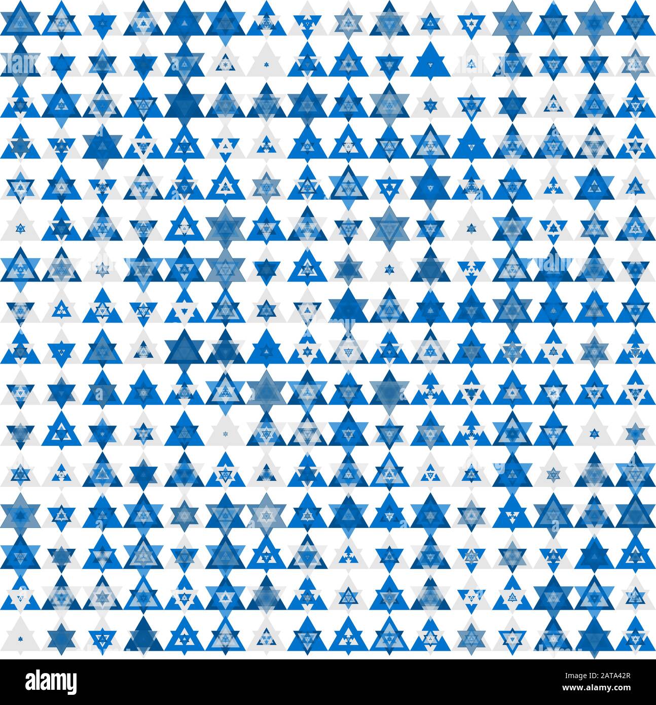 Continuous Blue Vector Magen David, Star of David Pattern Stock Vector ...