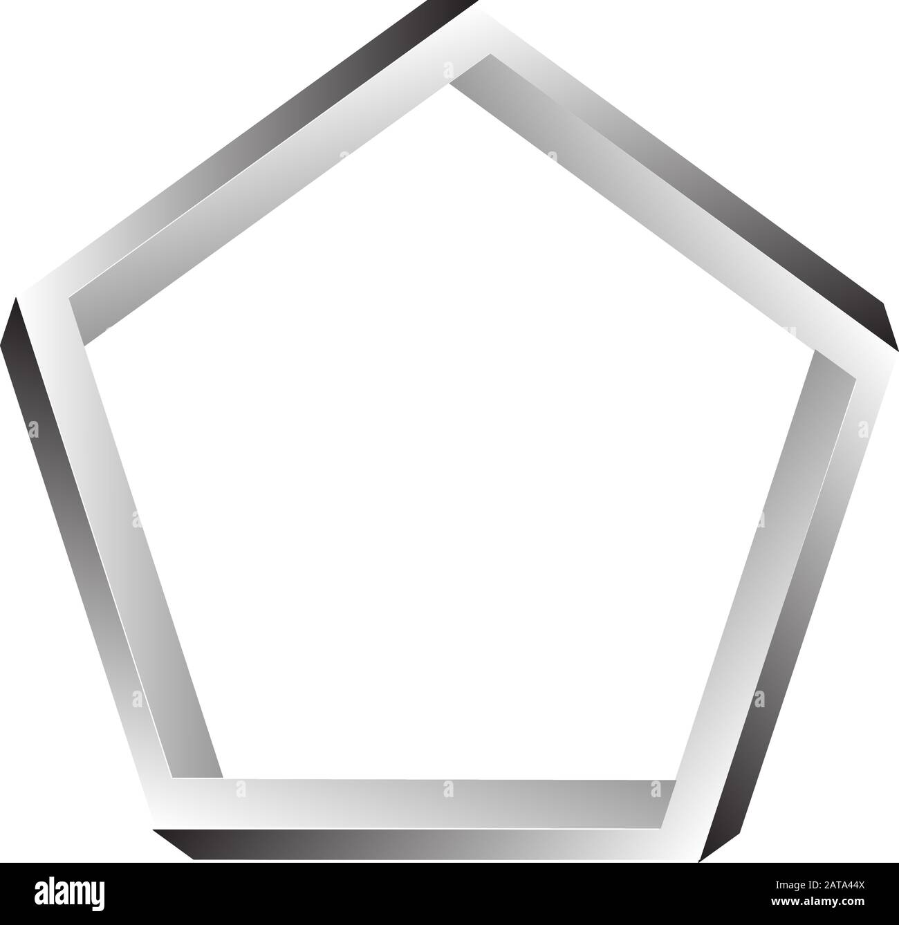 Fractal Penrose Pentagon - Impossible Optical Illusion - Vector Illustration Stock Vector Image ...