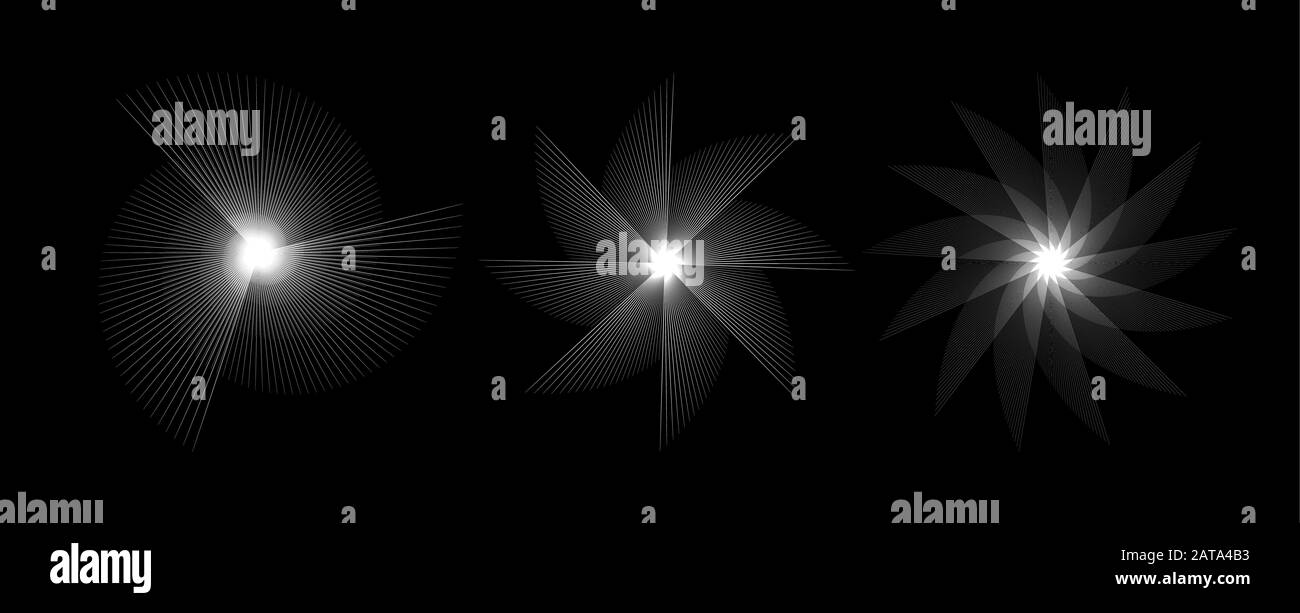 Vector Round Radial Laser Projector Graphic Elements Stock Vector Image ...