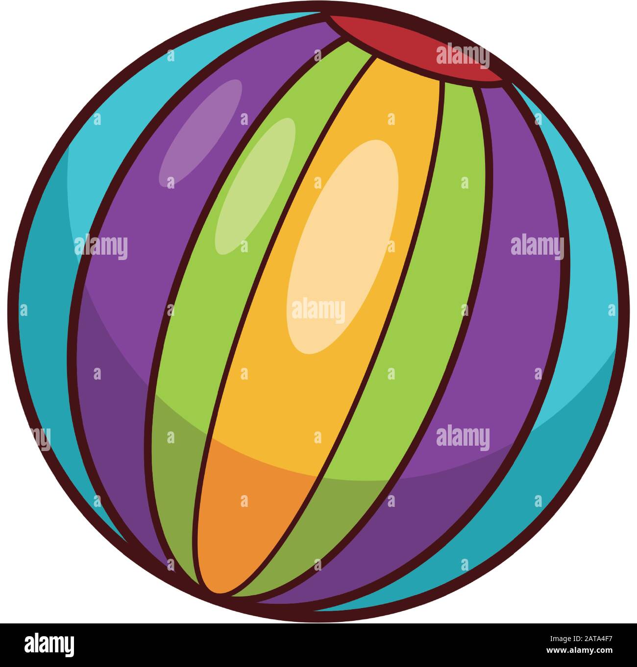 Beach ball icon image Cut Out Stock Images & Pictures - Alamy