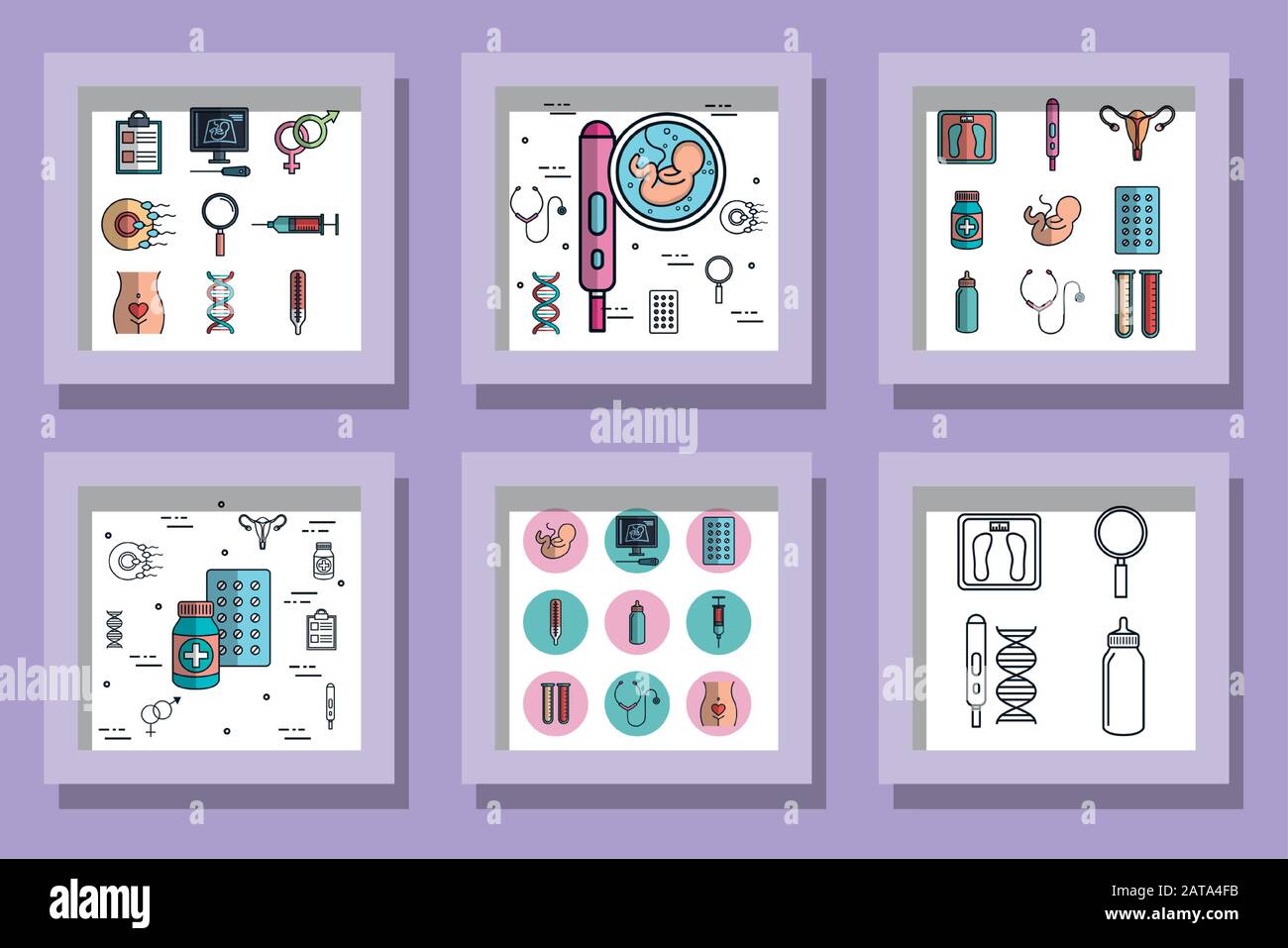 bundle designs pregnancy set icons Stock Vector Image & Art - Alamy