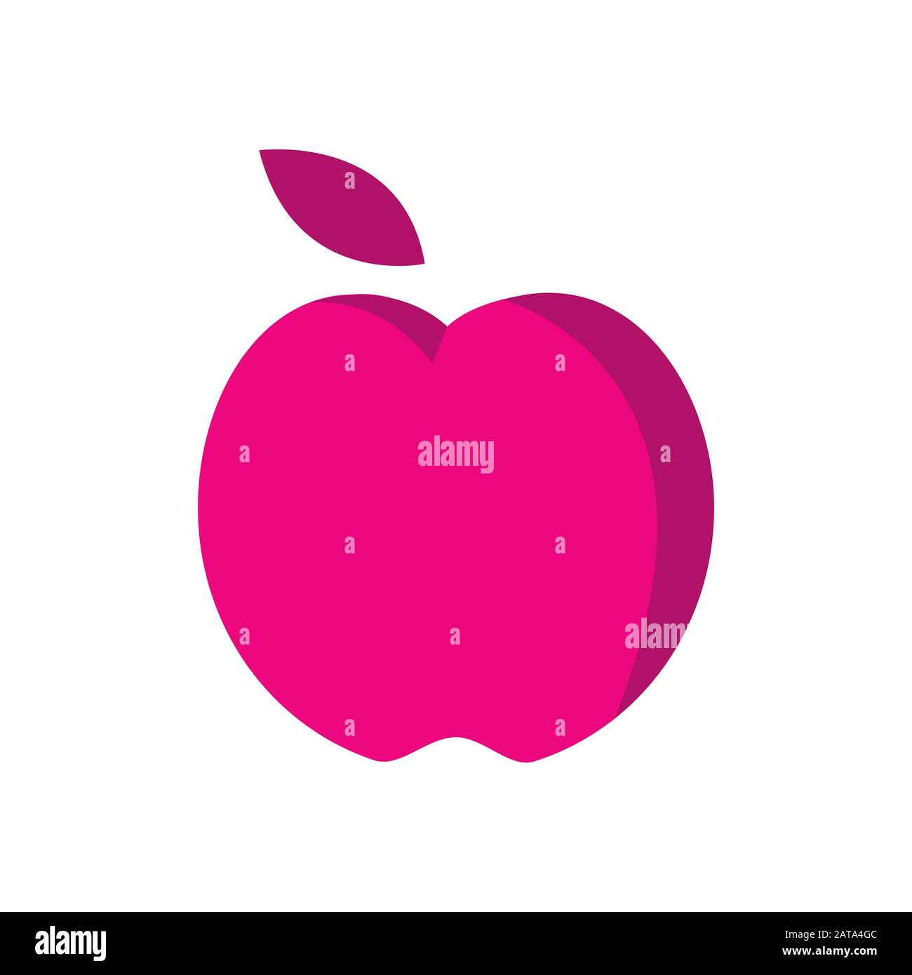 simple nice pink apple logo vector design illustrations Stock Vector ...