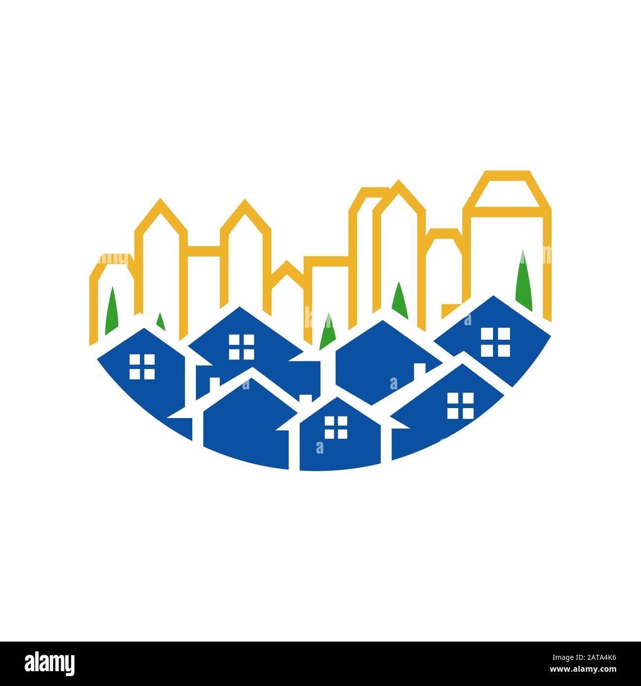 Downtown building sign logo Stock Vector Images - Alamy