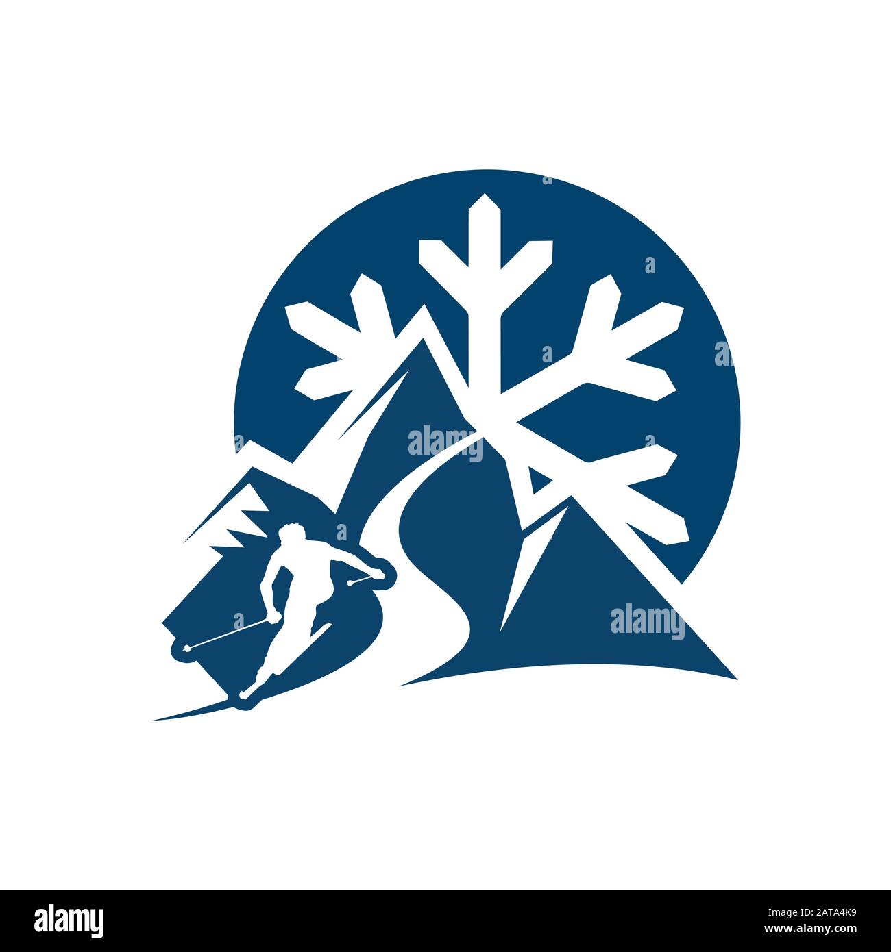 Skier logo hi-res stock photography and images - Alamy