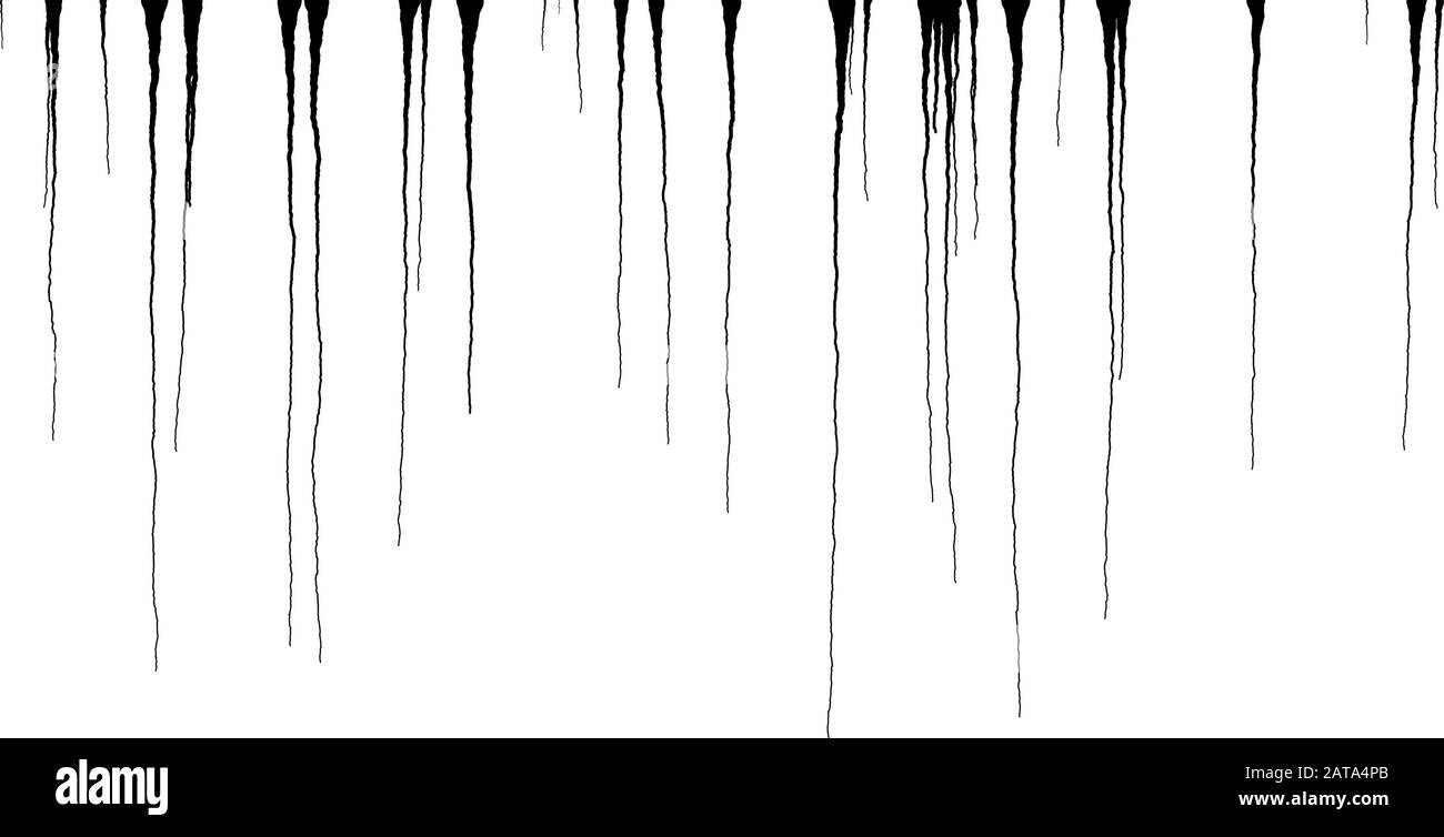 Black Ink Dripping Streaks - Vector Grunge Illustration Stock Vector ...