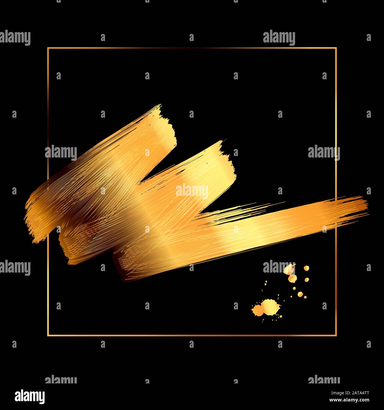 Gold Paint Smear - Vector Glamorous Illustration Stock Vector Image ...