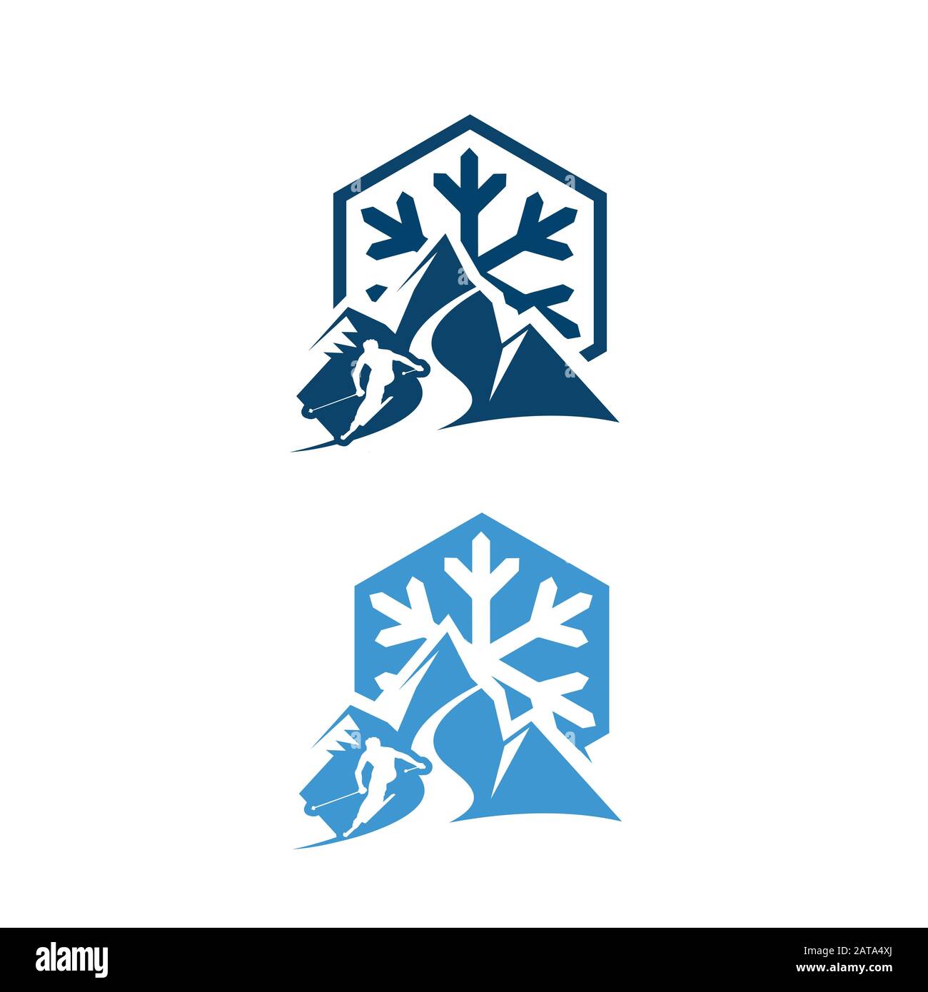 Skier logo hi-res stock photography and images - Alamy