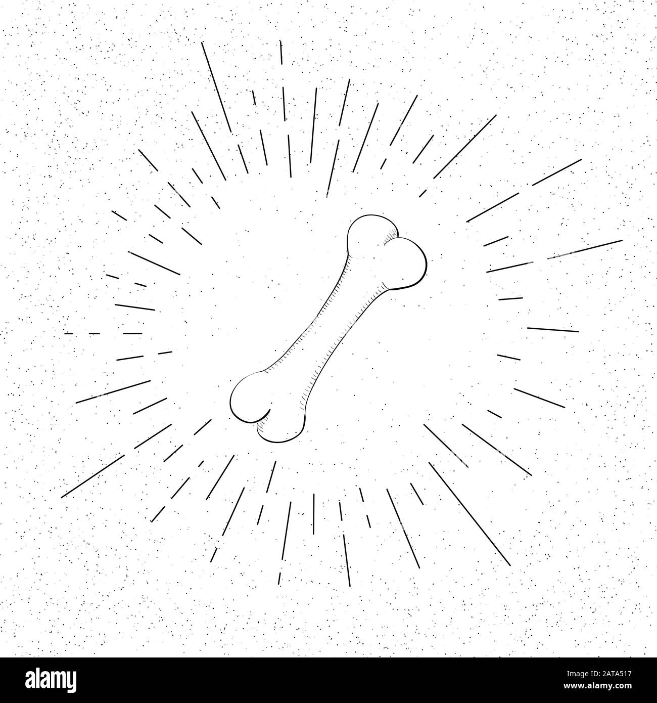 Hand Drawn Symbol of Toy Artificial Chewing Bone for Dog - Doodle ...