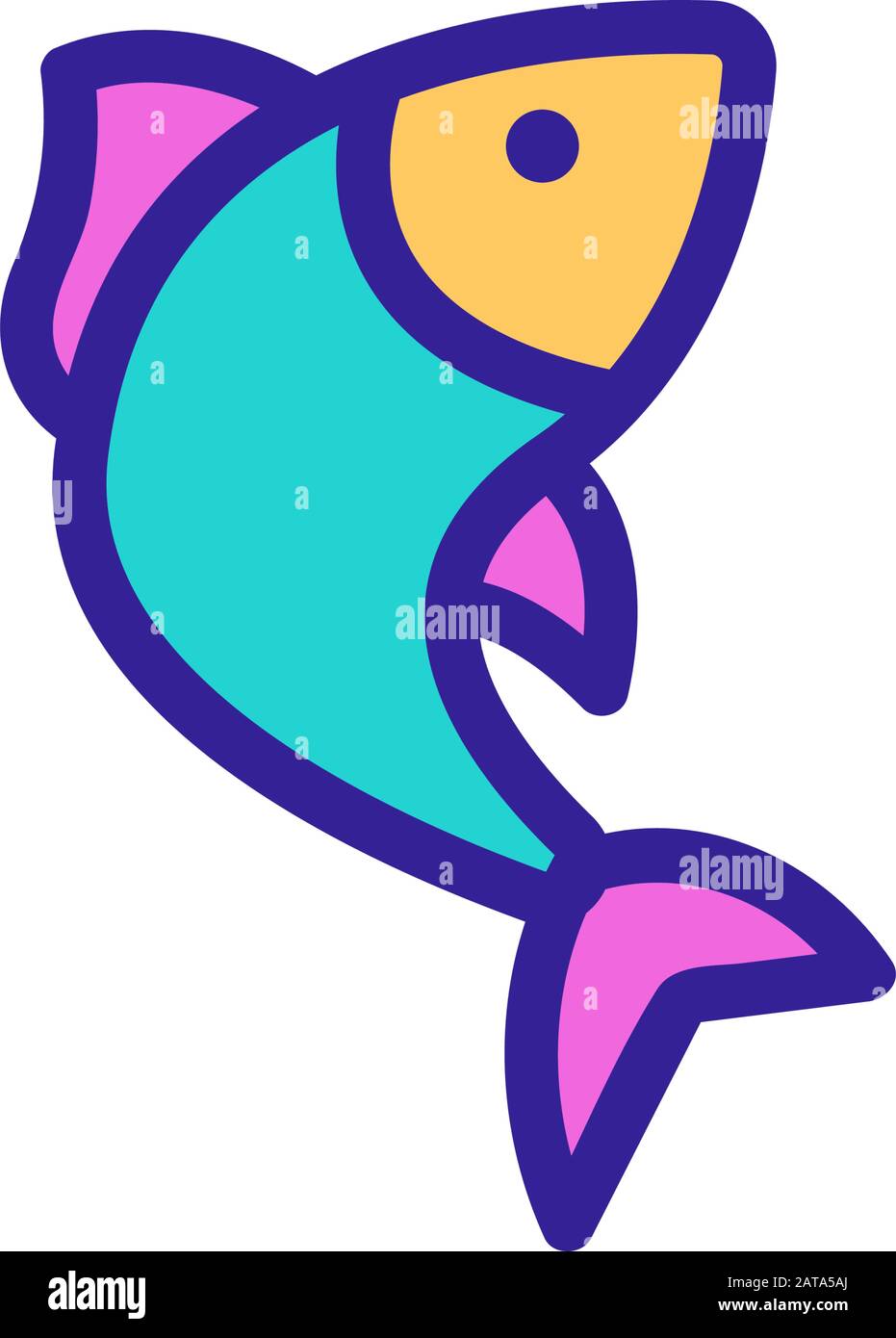 tuna fillet icon vector. Isolated contour symbol illustration Stock ...