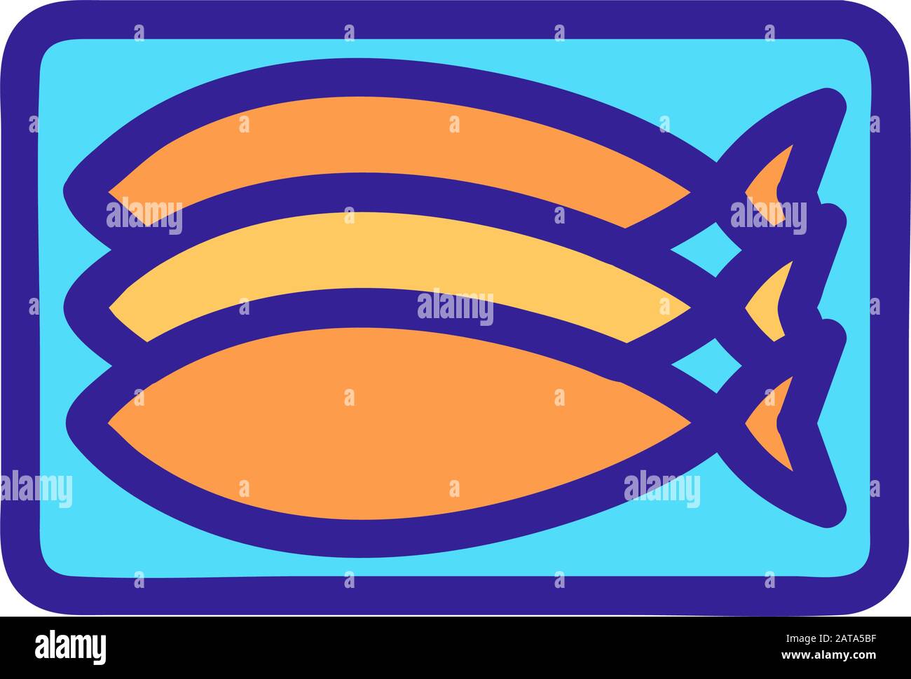 tuna fillet icon vector. Isolated contour symbol illustration Stock ...