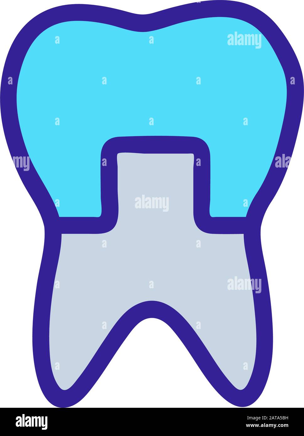 tooth restoration icon vector. Isolated contour symbol illustration ...